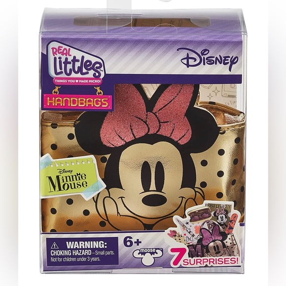 Disney | Toys | Nwtdisney Real Littles Minnie Mouse Handbag With 7 ...